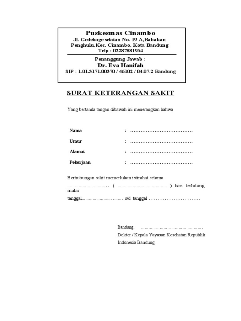 Puskesmas Cinambo: Dr. Eva Hanifah | PDF | Kesehatan Holistik