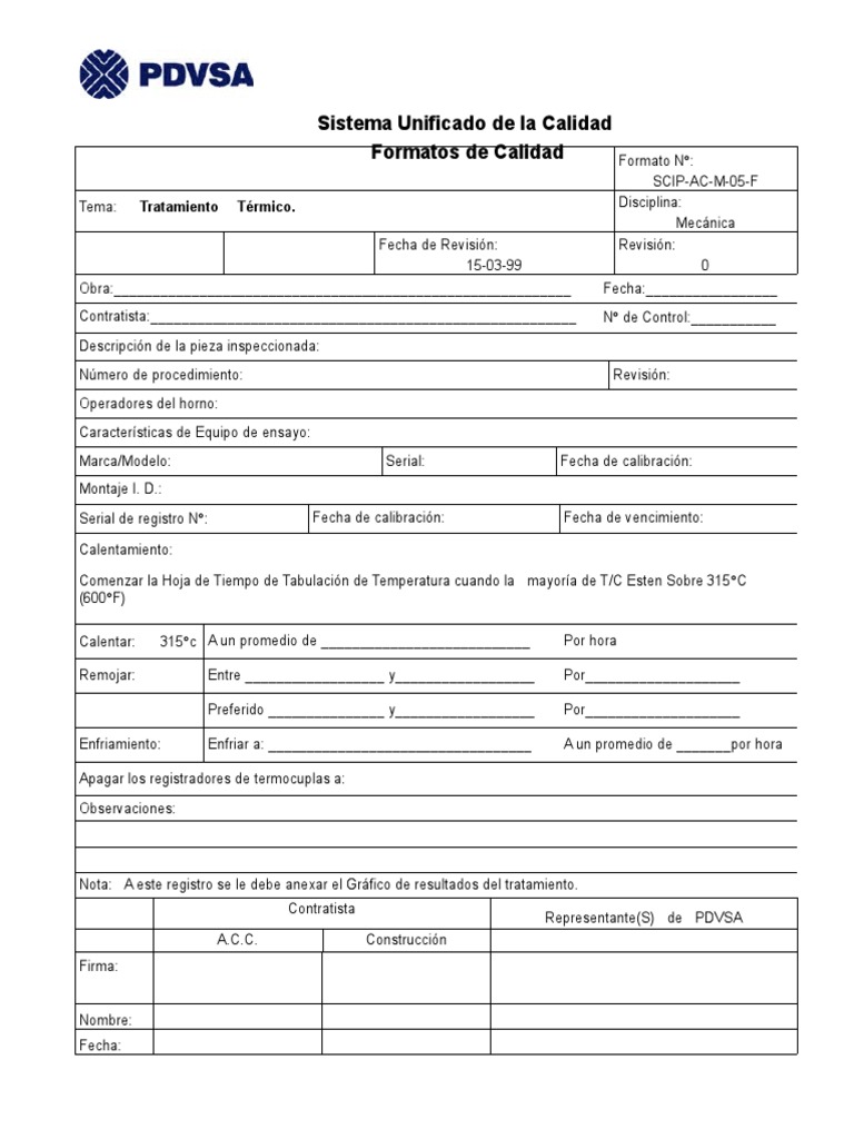 Formatos de Calidad Sistema Unificado de La Calidad | PDF