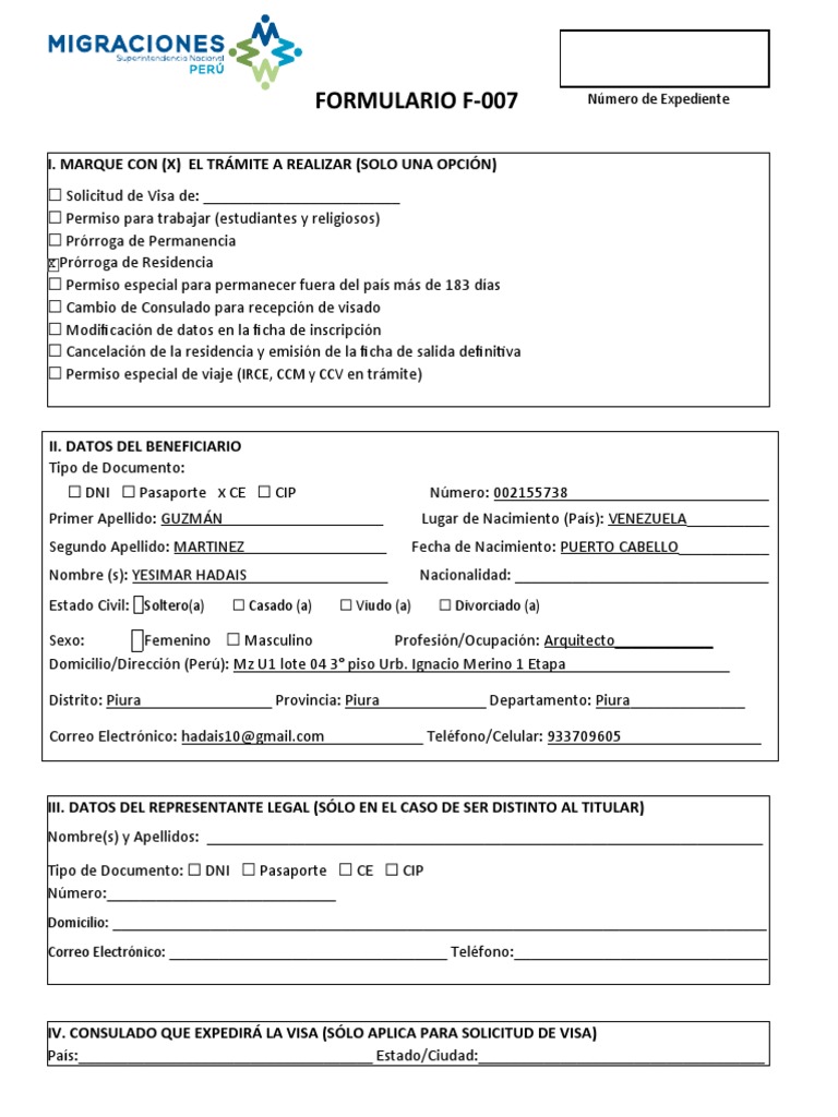 Formulario F-007 | PDF | Gobierno y personalidad