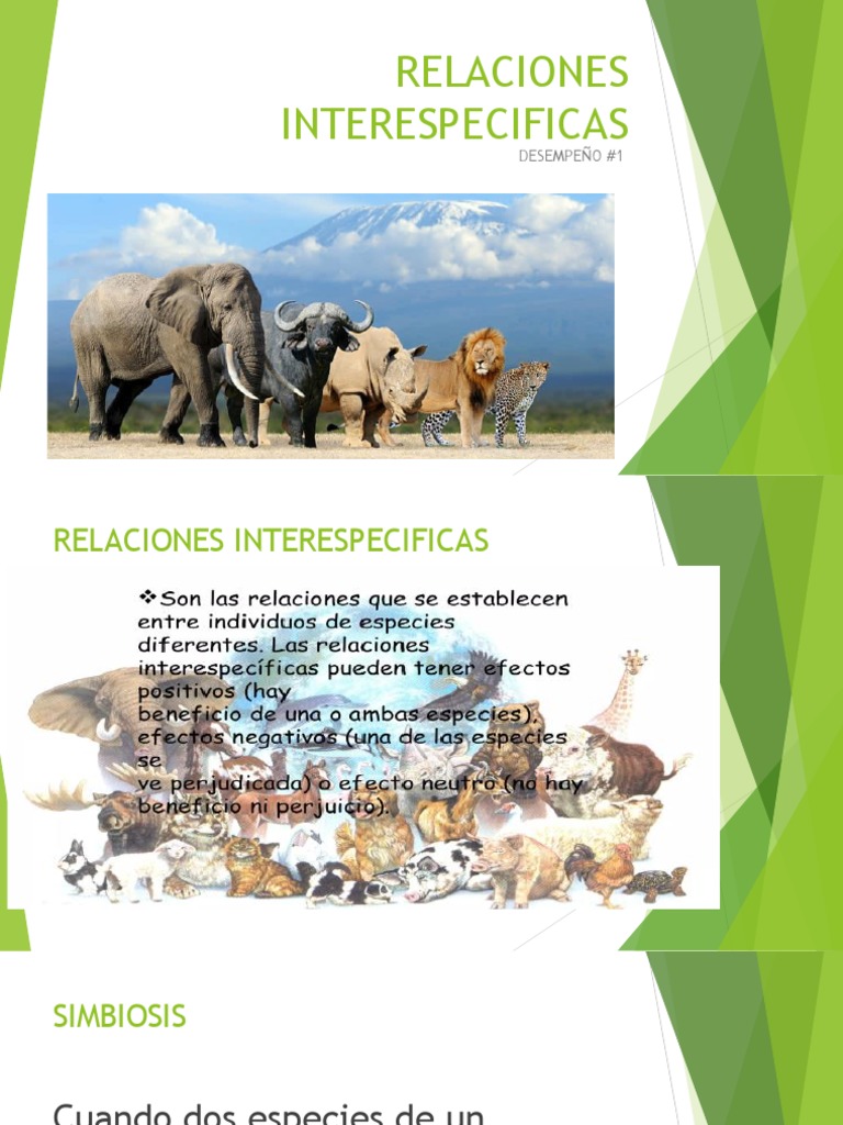 RELACIONES INTERESPECIFICAS | PDF