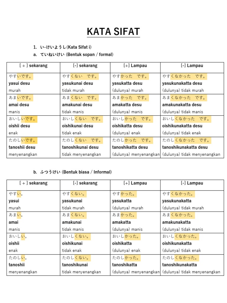 Modul 10 - Kata Sifat | PDF