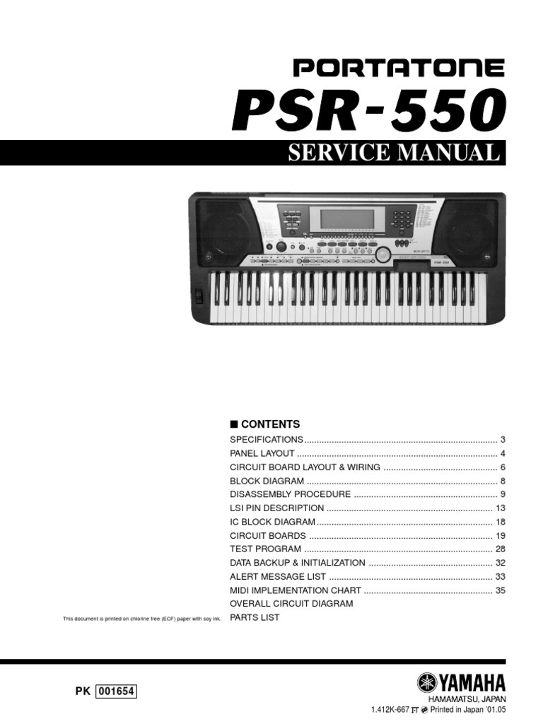 Service Manual: This Document Is Printed On Chlorine Free (ECF) Paper ...
