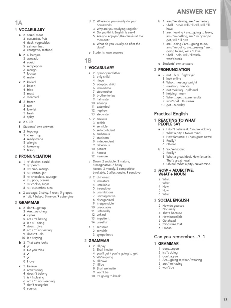EngFile - Int. - Workbook (1&2) | PDF | Foods | Food And Drink