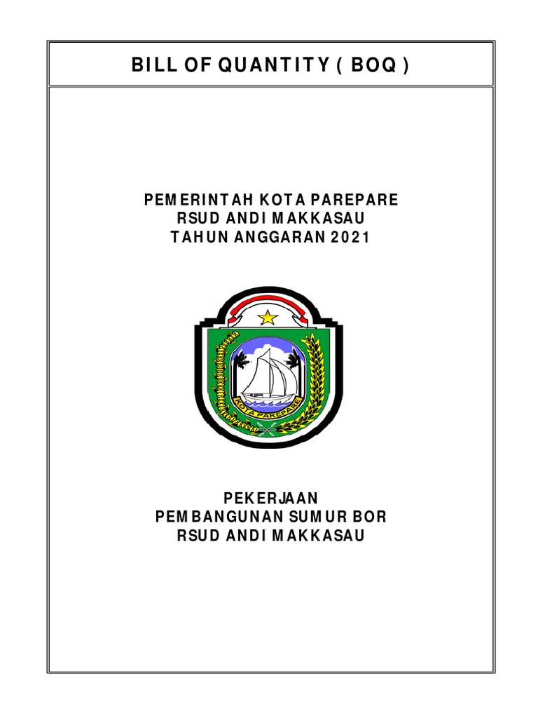 BOQ Pembangunan Sumur Bor | PDF