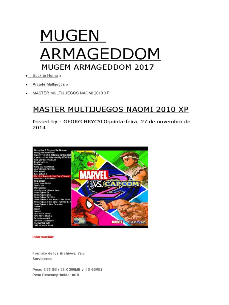 Configuracion de Master Multijuegos Naomi 2010 XP | PDF | Windows XP | Arquitectura de Computadores