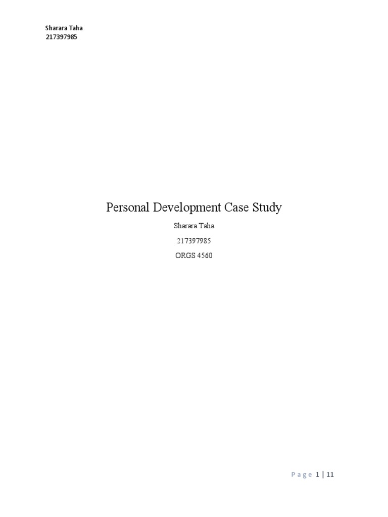 Personal Development Case Study | PDF | Negotiation | Anger
