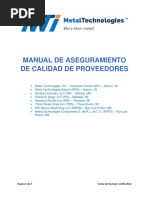 Manual de Calidad de Proveedores | PDF | Calidad (comercial) | Producto (Negocio)
