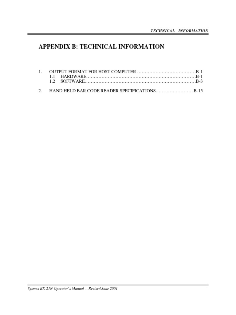 KX-21N Interface | PDF | Data | Computer Hardware