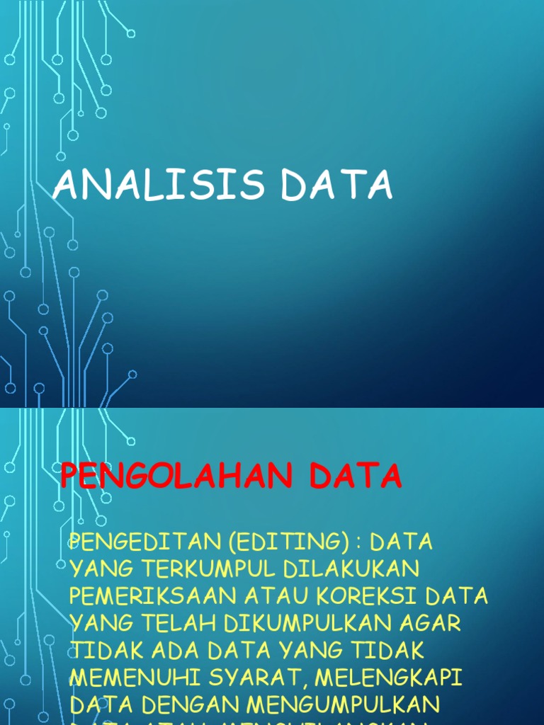Konsep Analisis Data | PDF