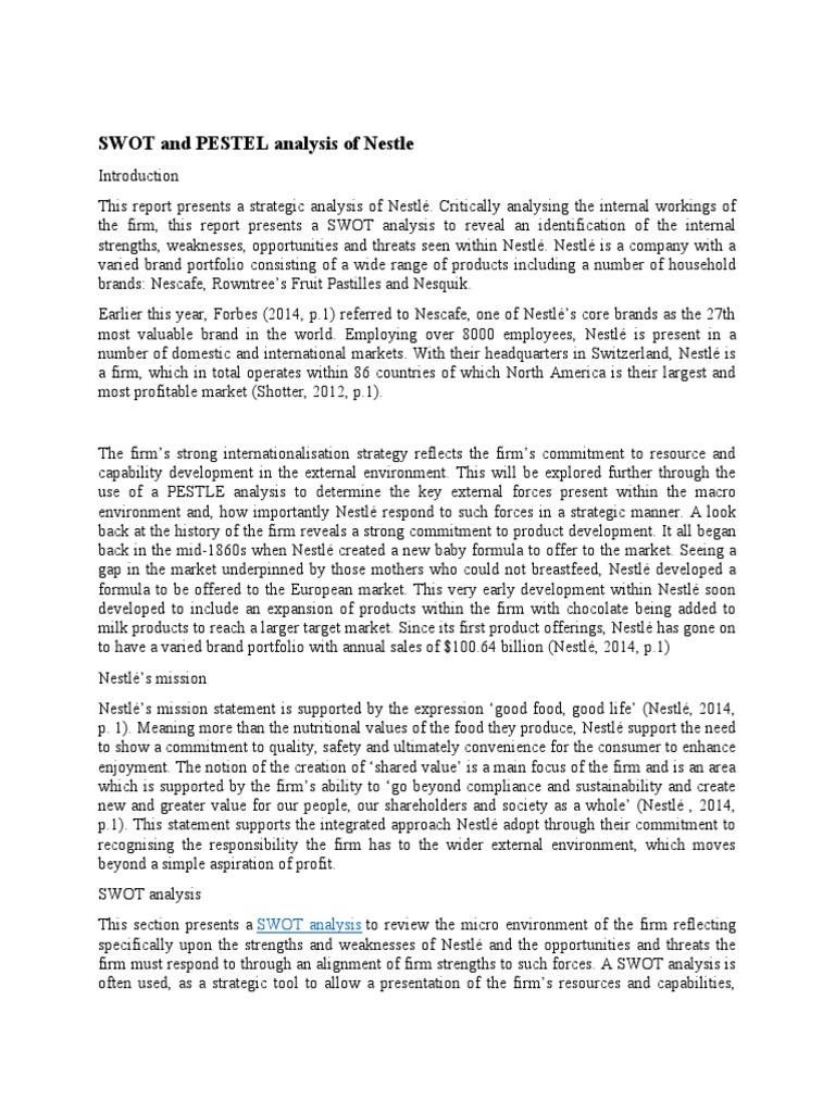 Caselet On Marketing Environment | PDF | Marketing | Swot Analysis