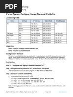 5.2.7 Packet Tracer - Configure and Modify Standard IPv4 ACLs | PDF | Internet Protocols | Ip ...
