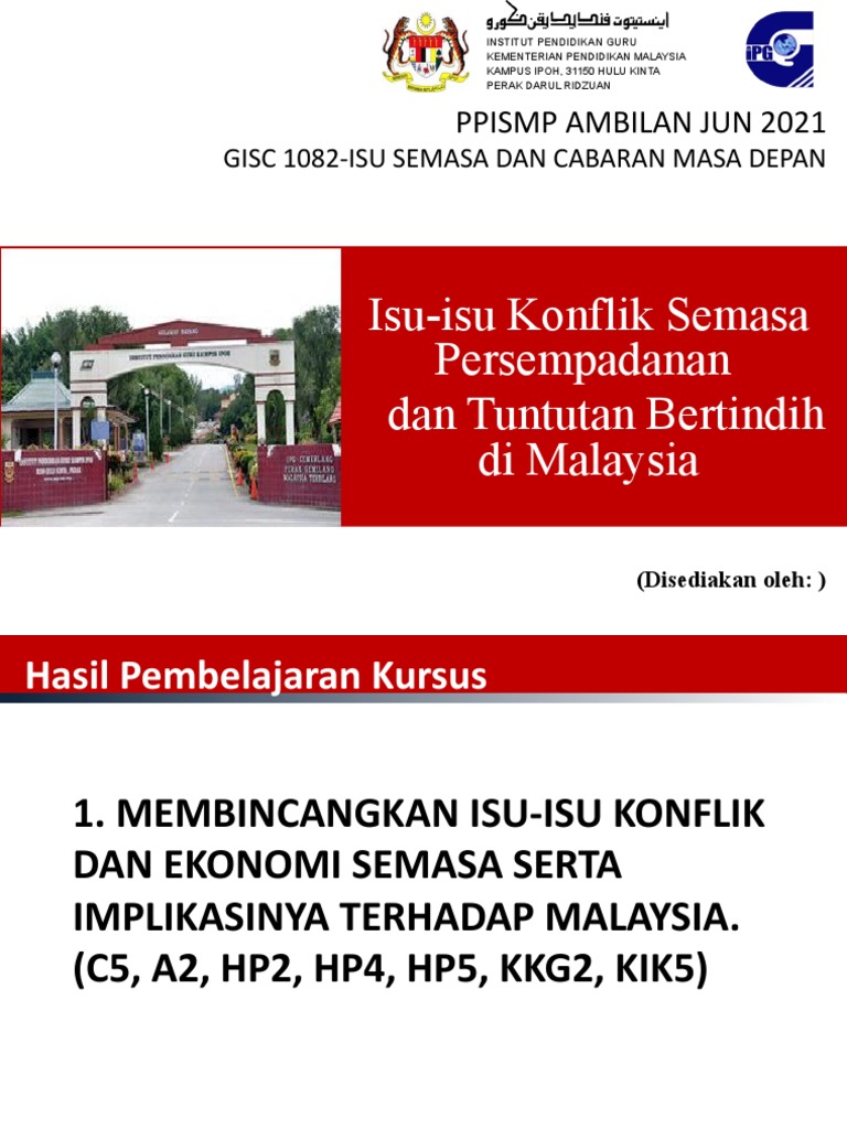 Isu-Isu Konflik Semasa Persempadanan Dan Tuntutan Bertindih Di Malaysia | PDF