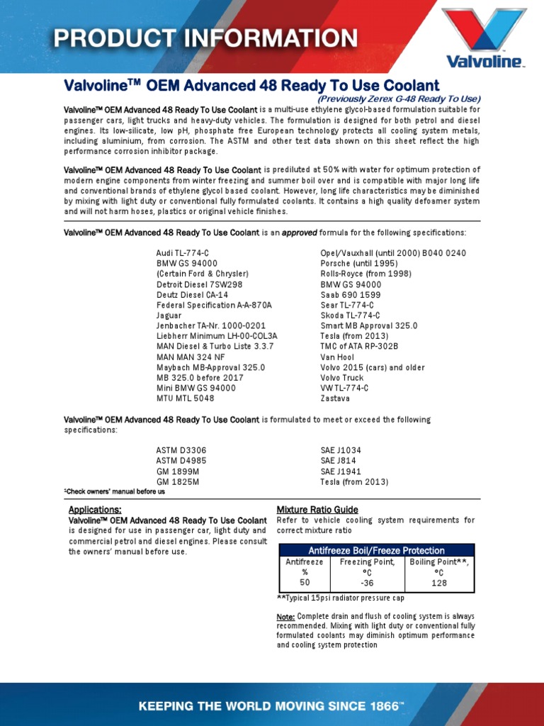 OEM Advanced 48 RTU Coolant-PI Sheet | PDF | Physical Sciences | Vehicles