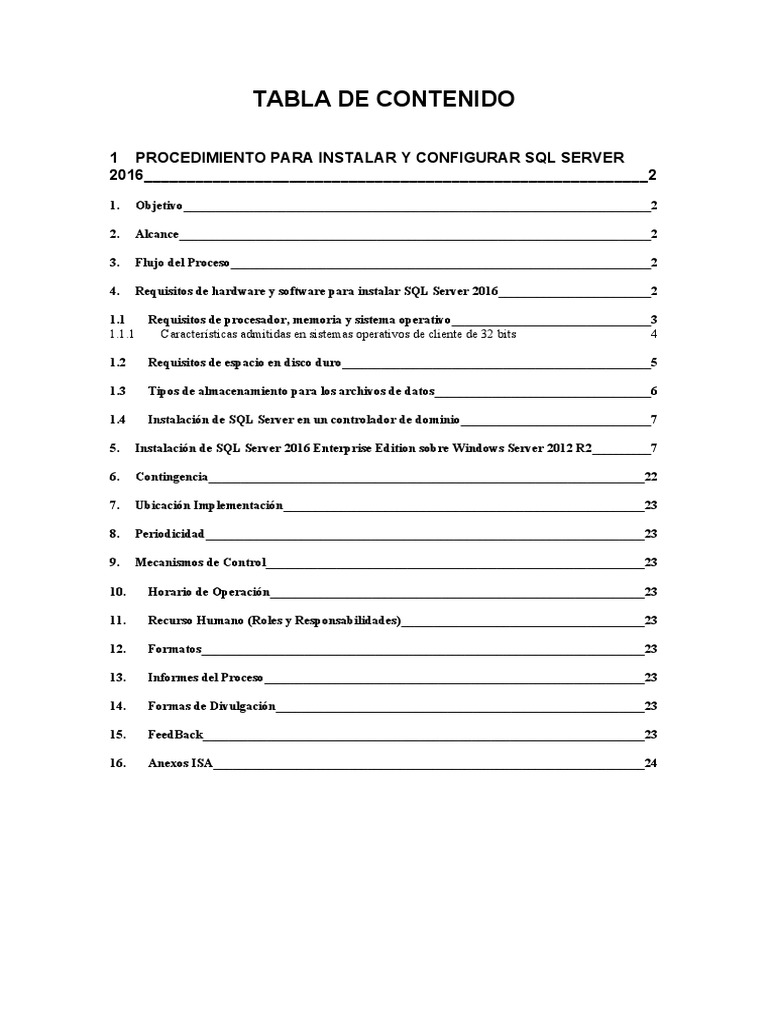 Procedimiento Para Instalacion De Sql Server 2016 Pdf Servidor Sql De Microsoft