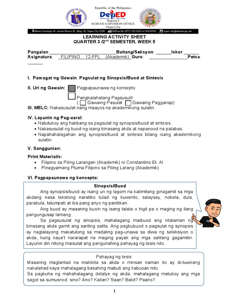 Fil12 Las Q3 W5 | PDF