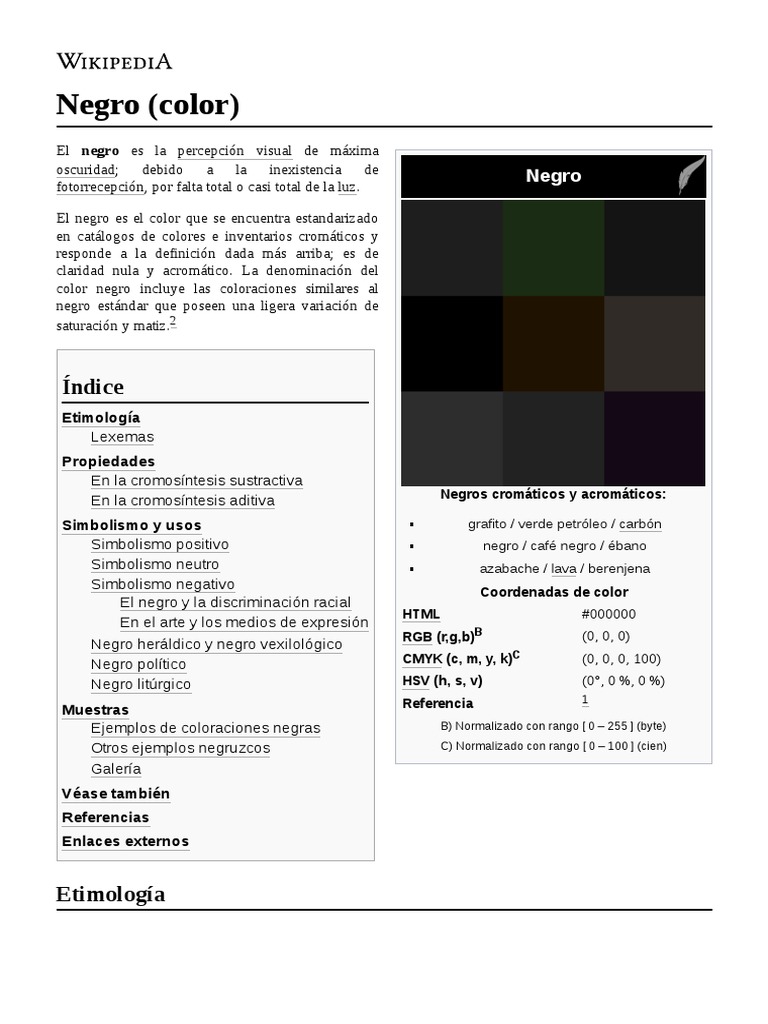 Negro | PDF | Negro | Color