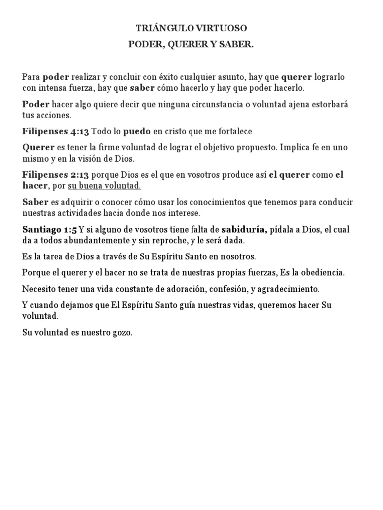 Triángulo Virtuoso: Poder, Querer y Saber | PDF | Relaciones personales ...