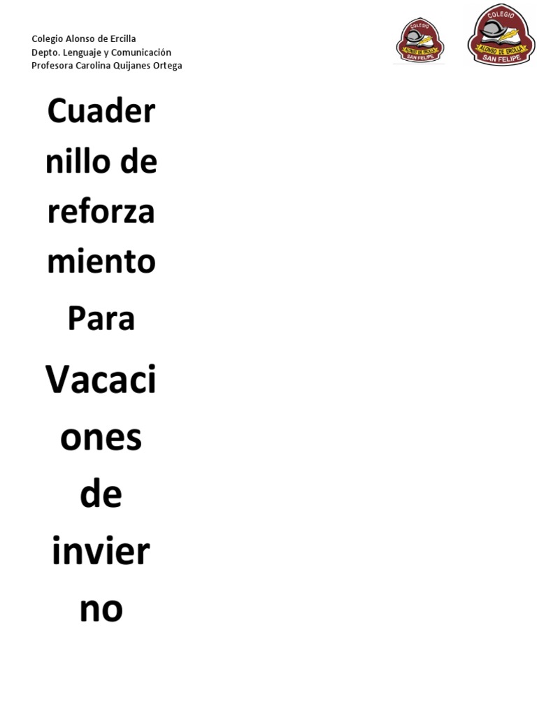 cuadernillo de vaciones de invierno | PDF