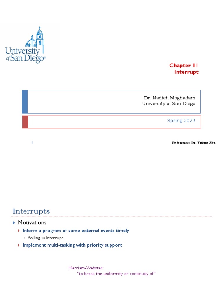 ELEC310 Ch11 Interrupt 1 | PDF | System Software | Computer Engineering
