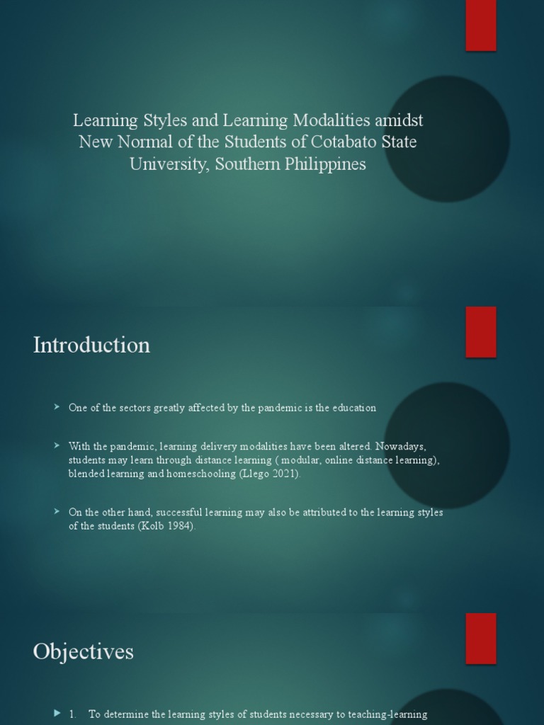 Learning Styles and Learning Modalities Amidst New Normal | Download Free PDF | Learning Styles ...