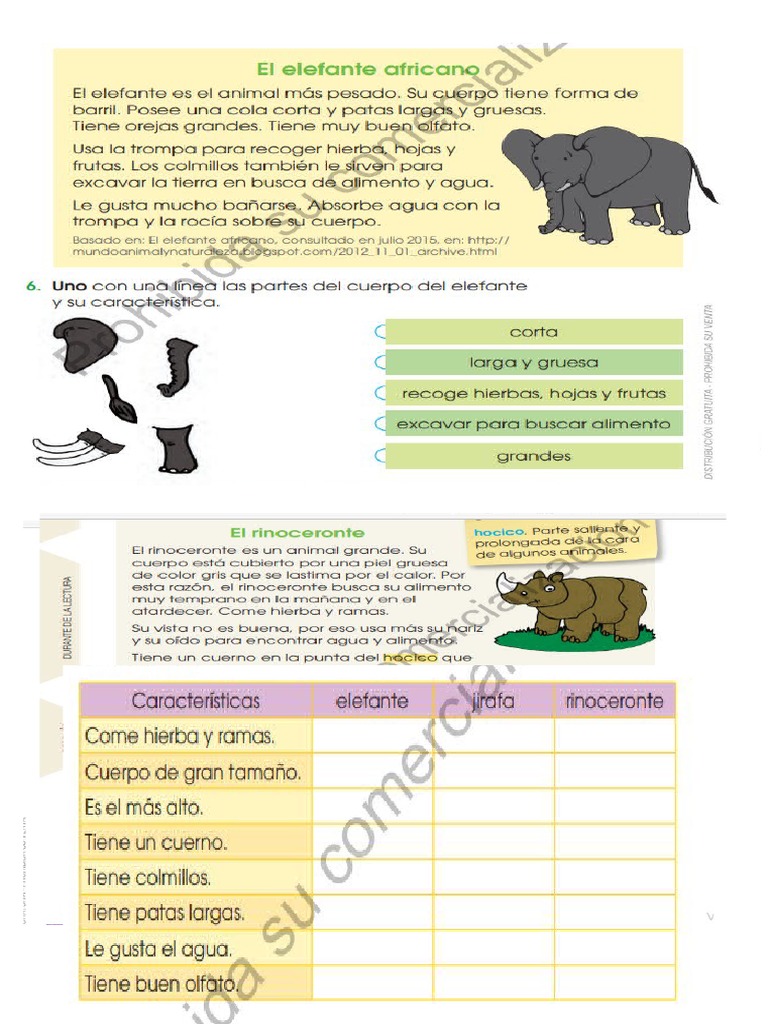 Lecturas de Los Animales | PDF