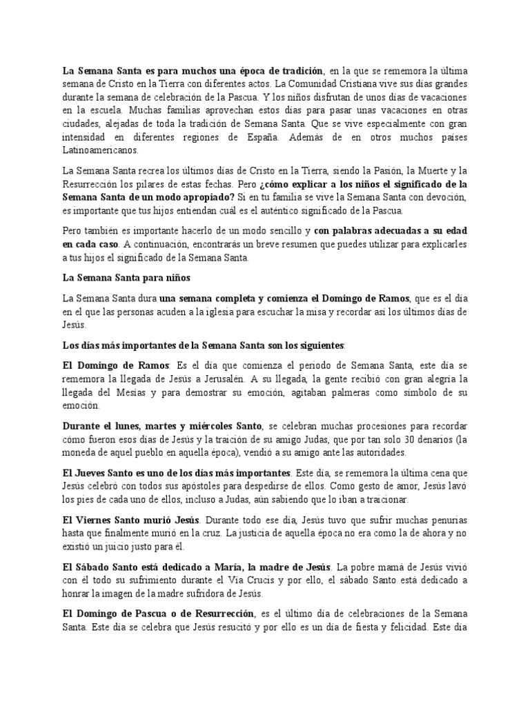 Tema para Niños | PDF | Pascua de Resurrección | Jesús