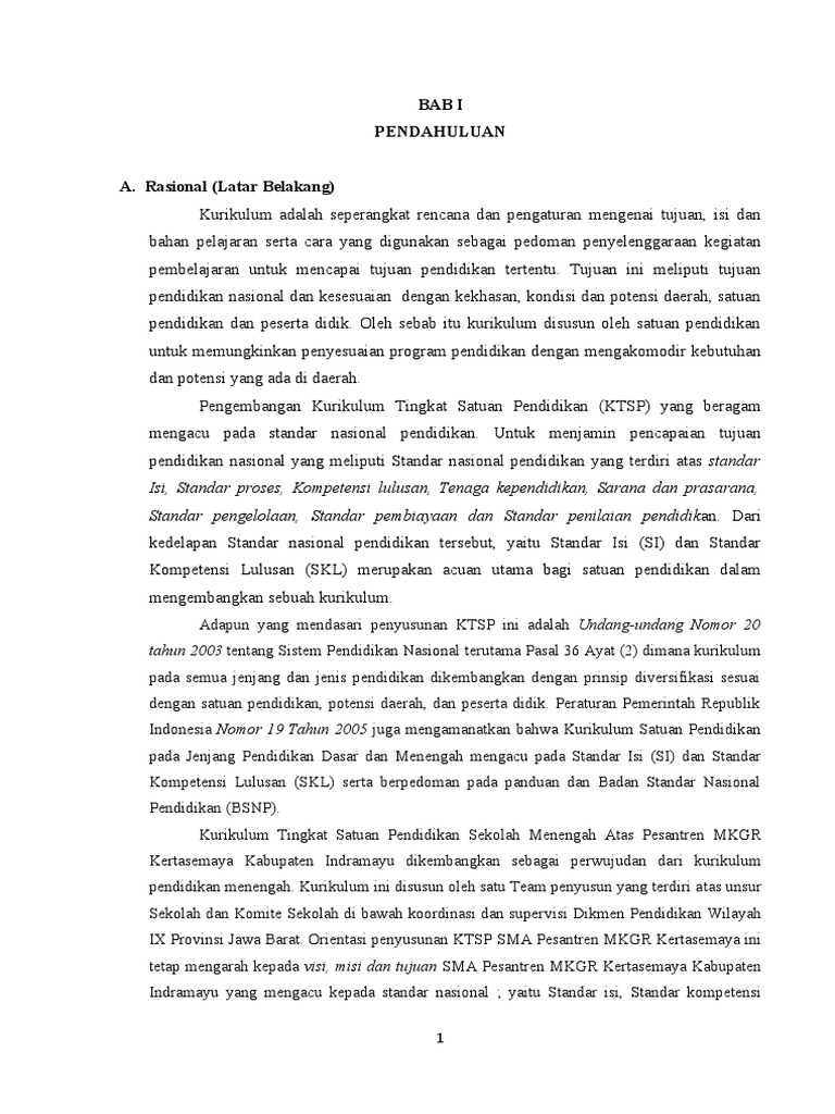 Pengembangan KTSP SMA Pesantren MKGR | PDF | Karier & Perkembangan