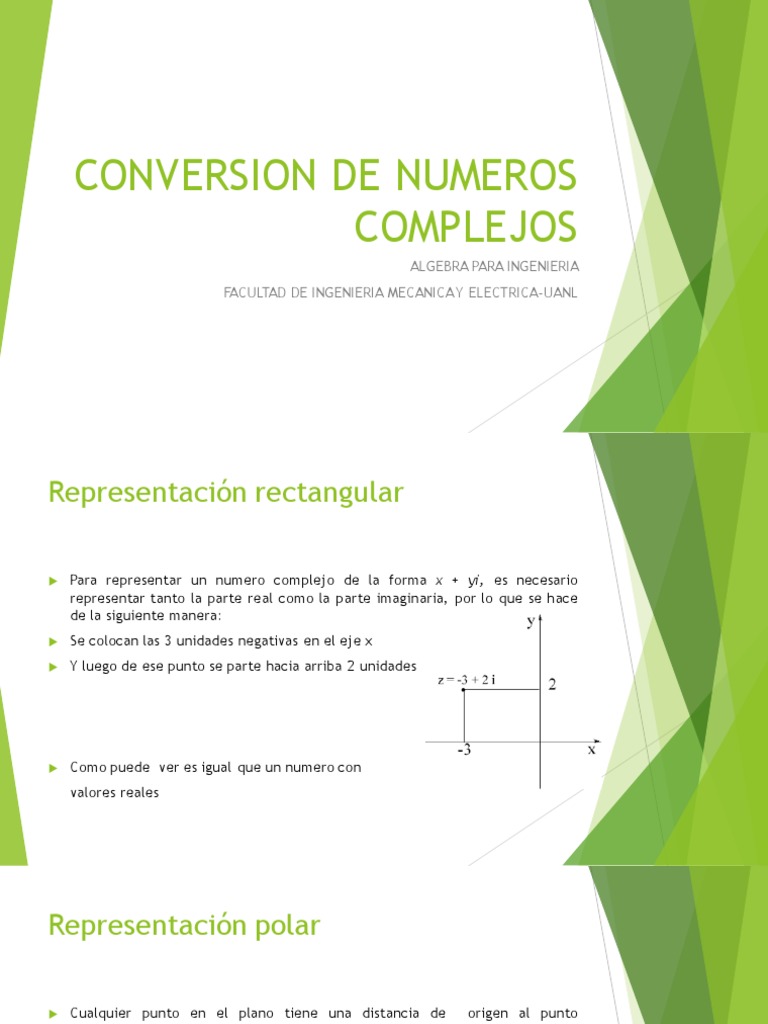 Conversion de Numeros Complejos | PDF | Número complejo | Álgebra abstracta