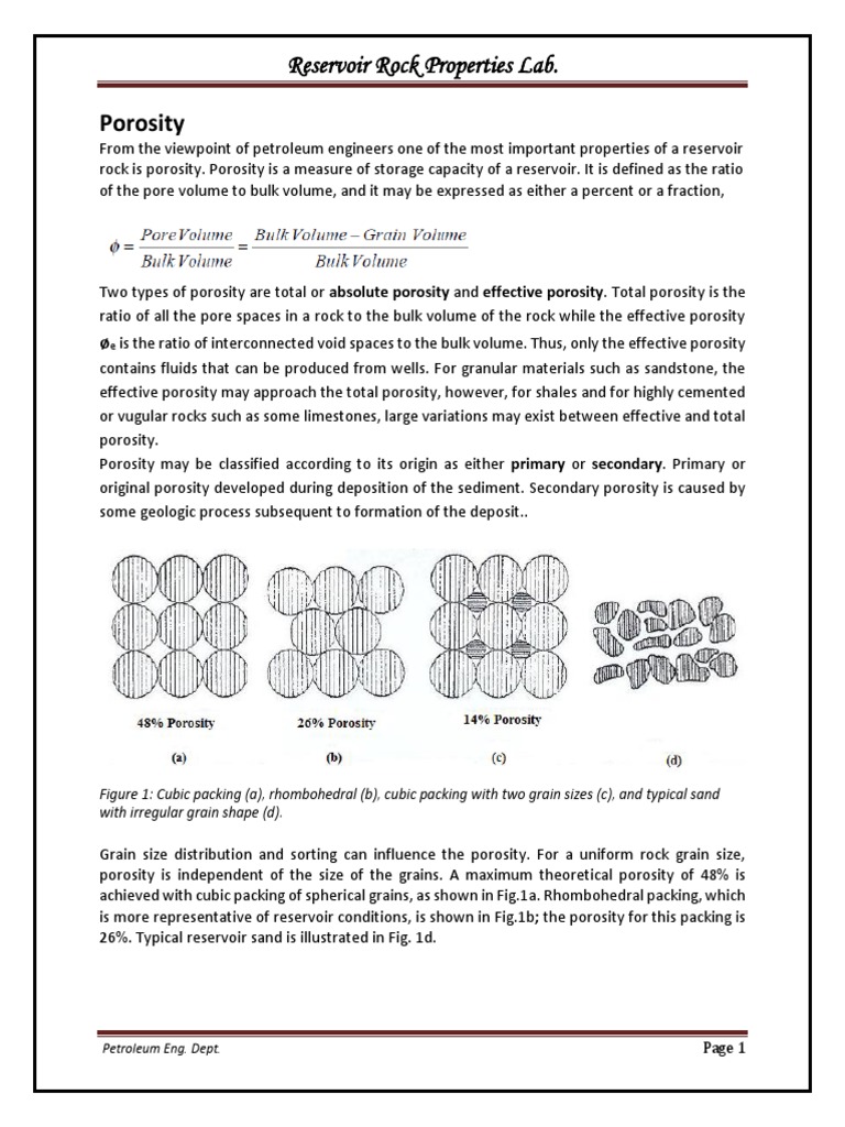 Porosity Measurement | PDF | Porosity | Density