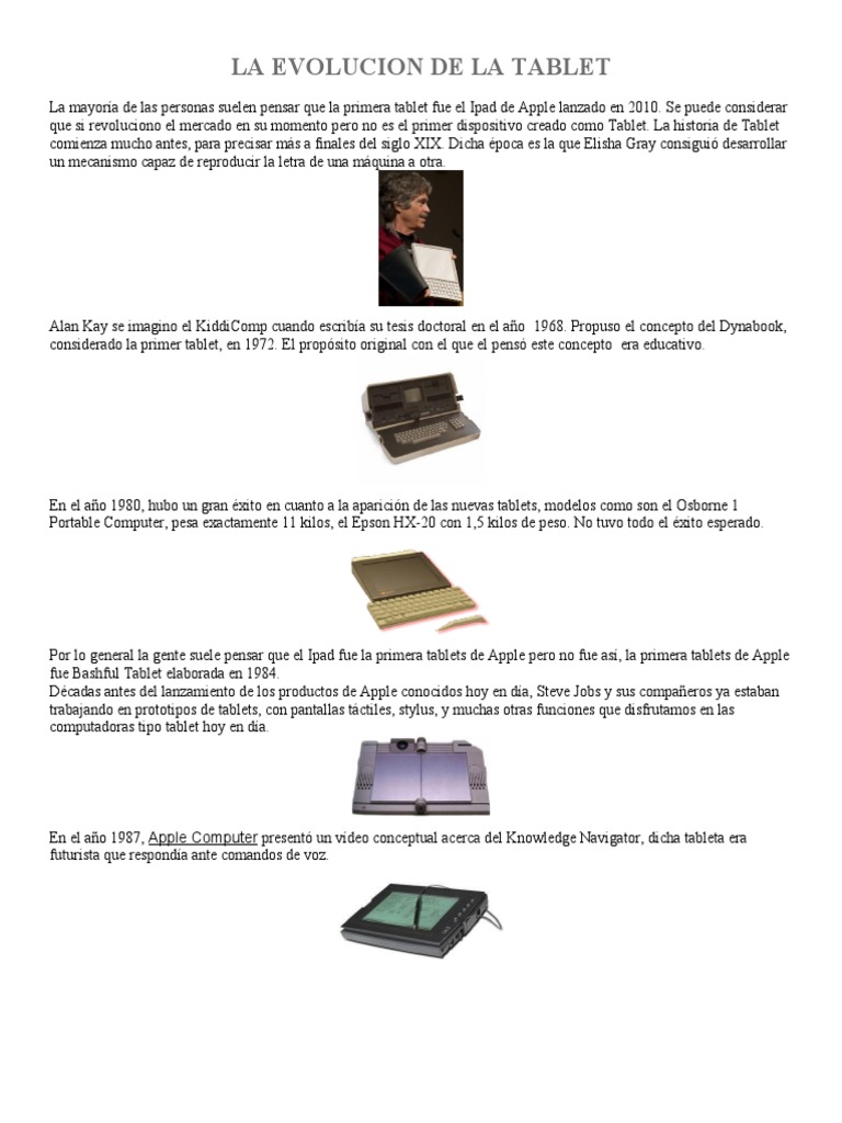 La Evolucion de La Tablet | PDF | Tableta | Apple Inc.