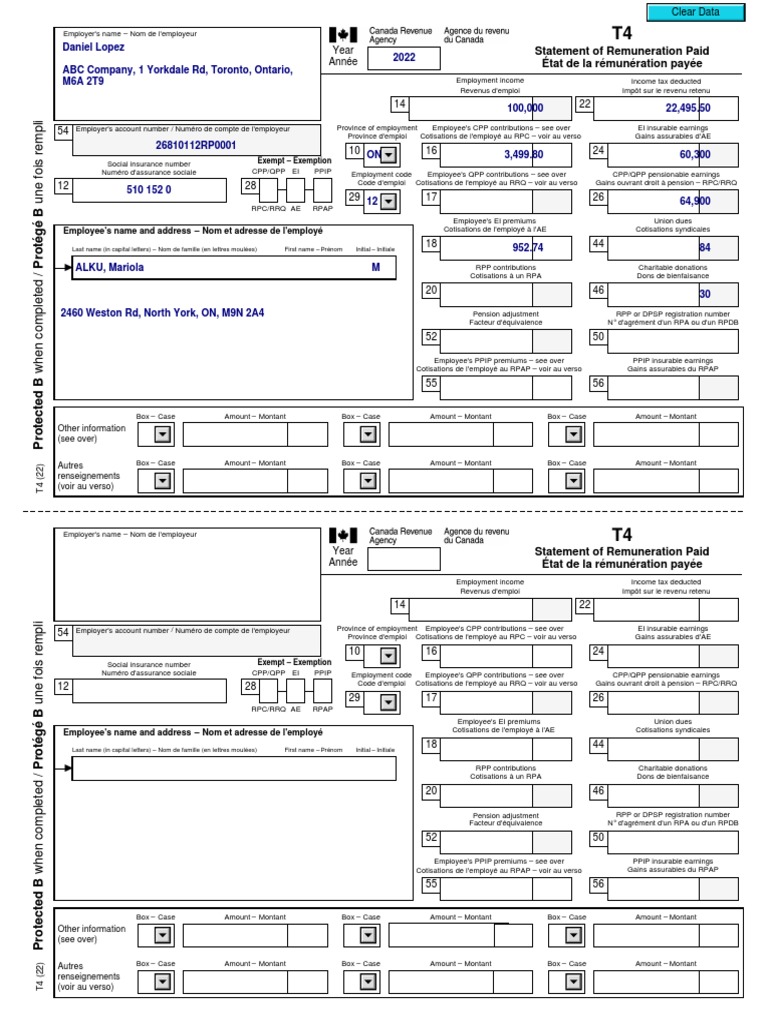 Déclaration T4 : Rémunération 2021 | PDF | Impôts | Secteur privé