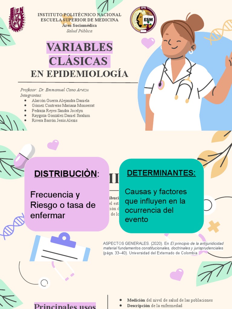 Variables epidemiológicas ACM10 | PDF | Epidemias | Epidemiología