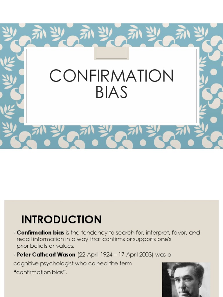 Confirmation Bias | PDF