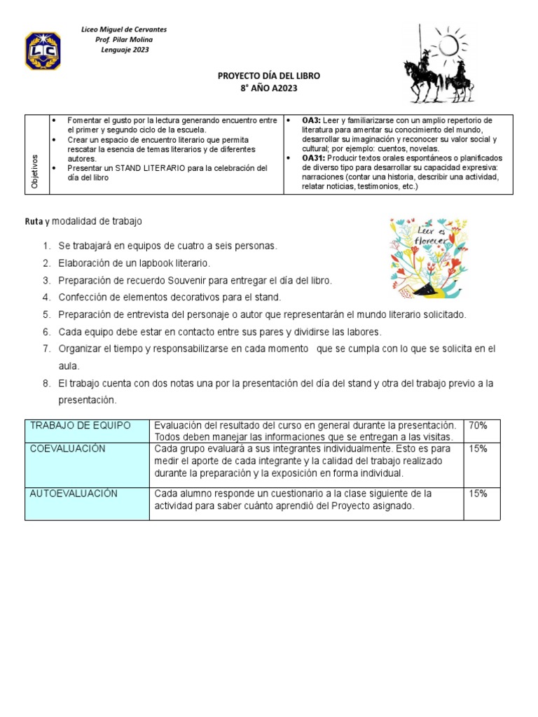Proyecto Día Del Libro Pdf