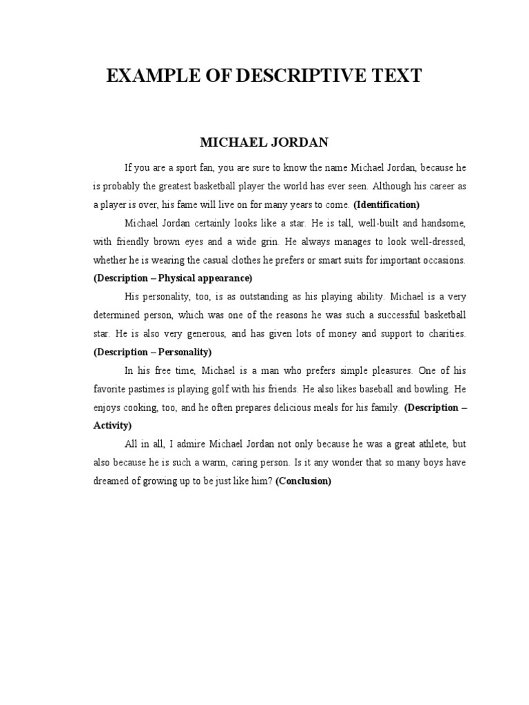 Example of Descriptive Text (Media) | PDF