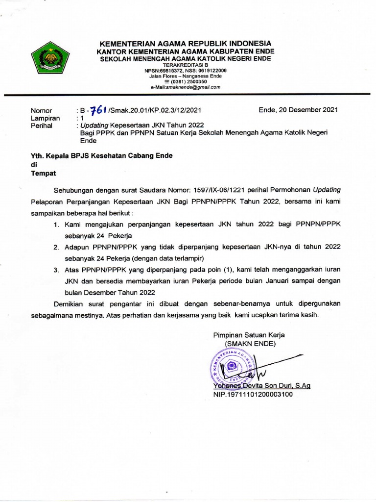 Updating Kepesertaan JKN Tahun 2022 | PDF