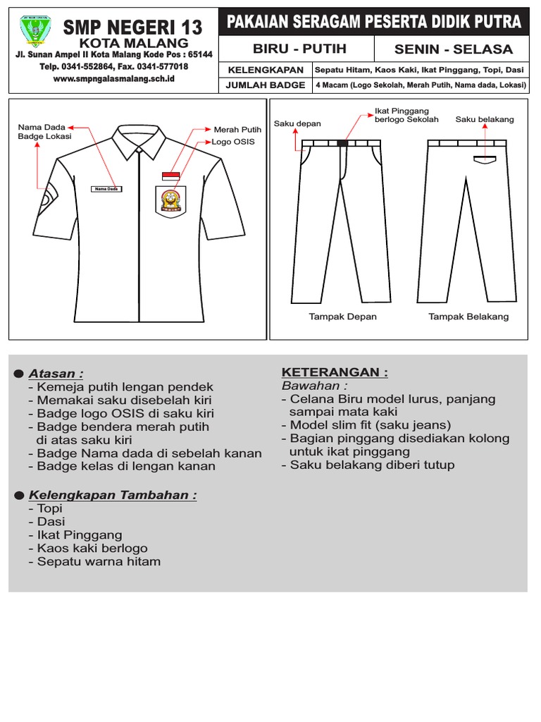 Draf Seragam BP Putra | PDF