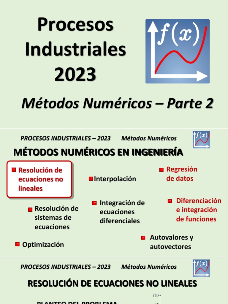 Procesos Industriales - MNum - Parte 2 | PDF | Análisis numérico ...