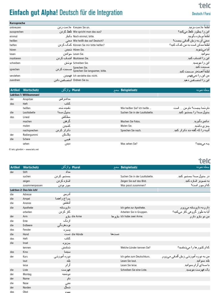 Einfach Gut Alpha! Deutsch Für Die Integration | PDF