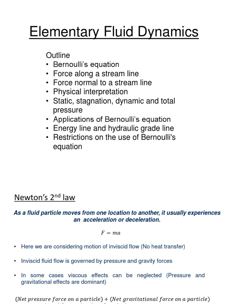 Elementary Fluid Dyp 3 - 2 | PDF | Fluid Dynamics | Pressure