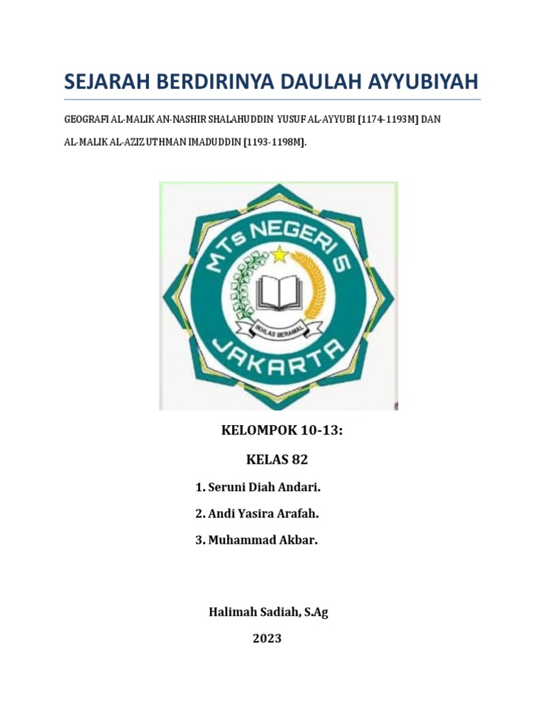 Sejarah Daulah Ayyubiyah: Shalahuddin & Al-Aziz | PDF | Sejarah