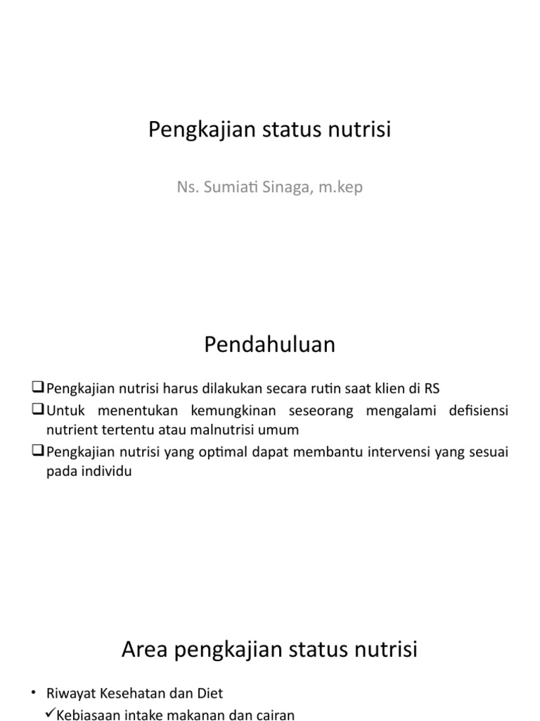 Pengkajian Status Nutrisi | PDF