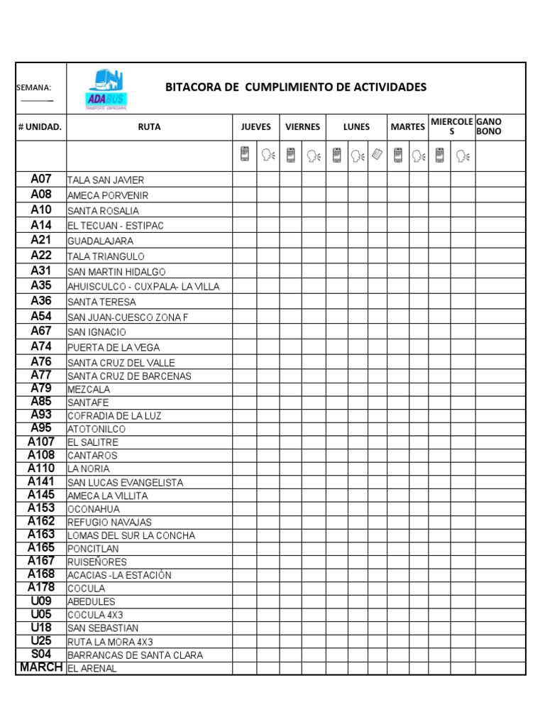 Bitacora de Cumplimiento de Actividades | PDF