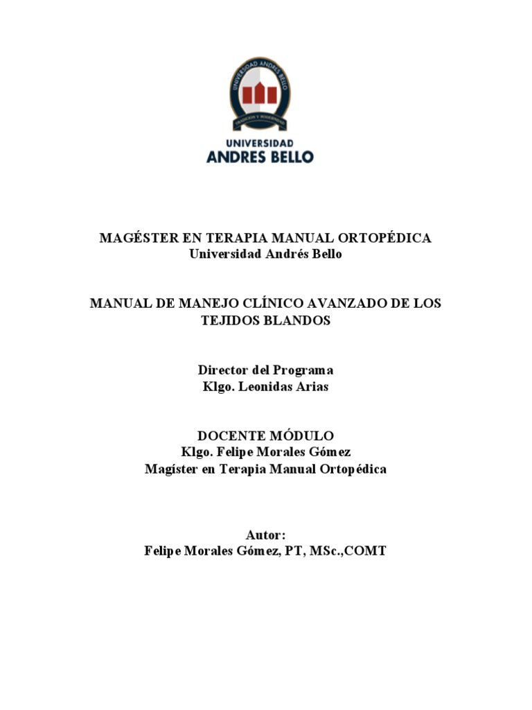 Manual Manejo Avanzado Tejidos Blandos | PDF | Tejido conectivo | Músculo
