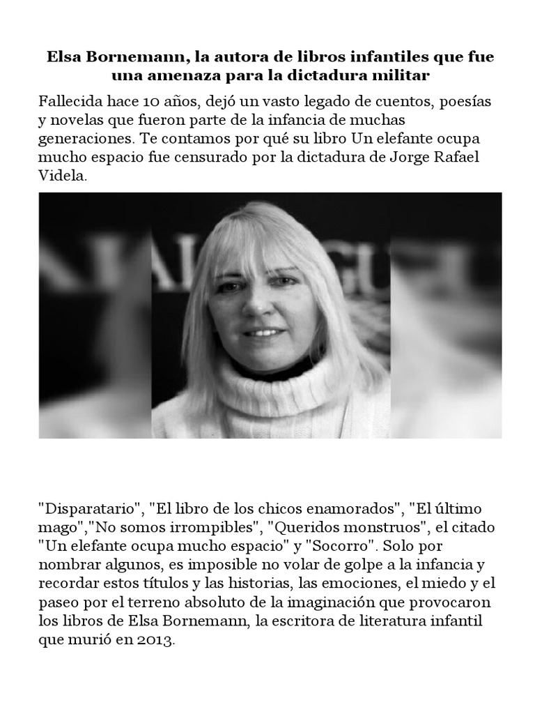 Elsa Bornemann | PDF