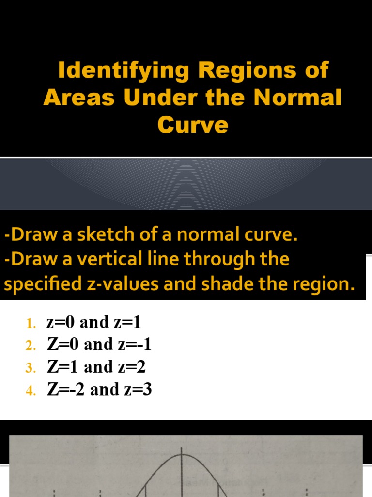 Normal Curve Area Identification Guide | PDF