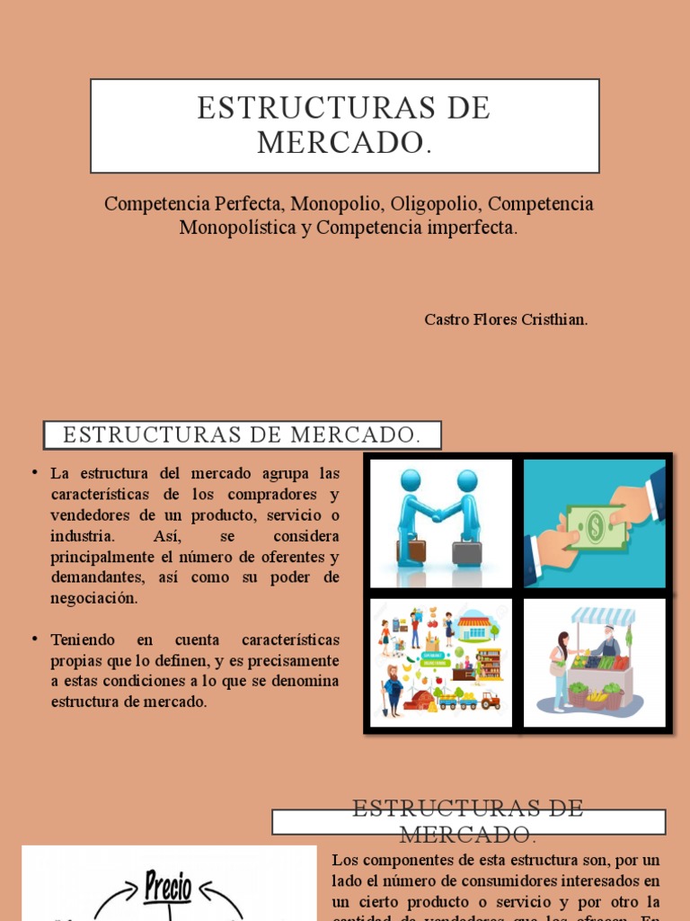 Estructuras de mercado: competencia perfecta, monopolio, oligopolio, competencia monopolística y ...