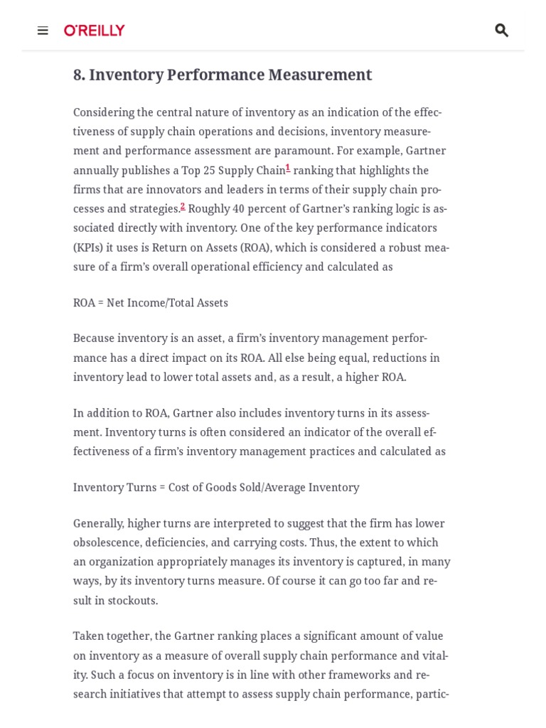 Inventory Performance Measurement | PDF | Inventory | Performance Indicator