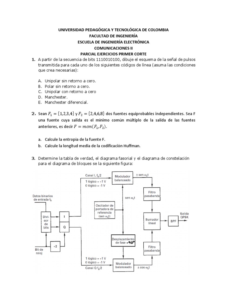 Parcial Ejercicios Primer Corte | PDF