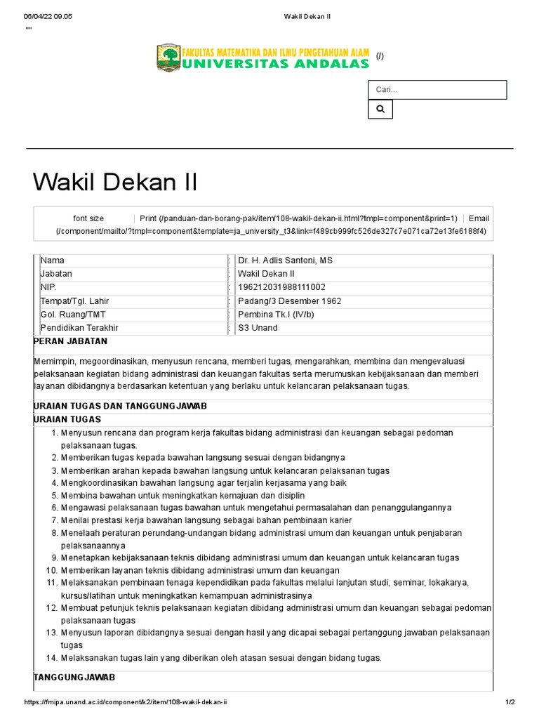 Wakil Dekan II | PDF